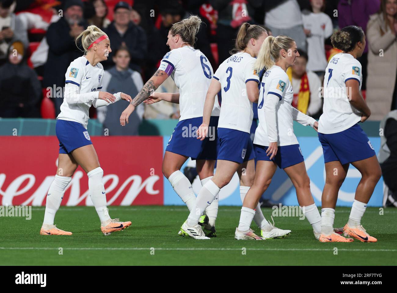 England's Chloe Kelly celebrates scoring their side's fifth goal of the ...