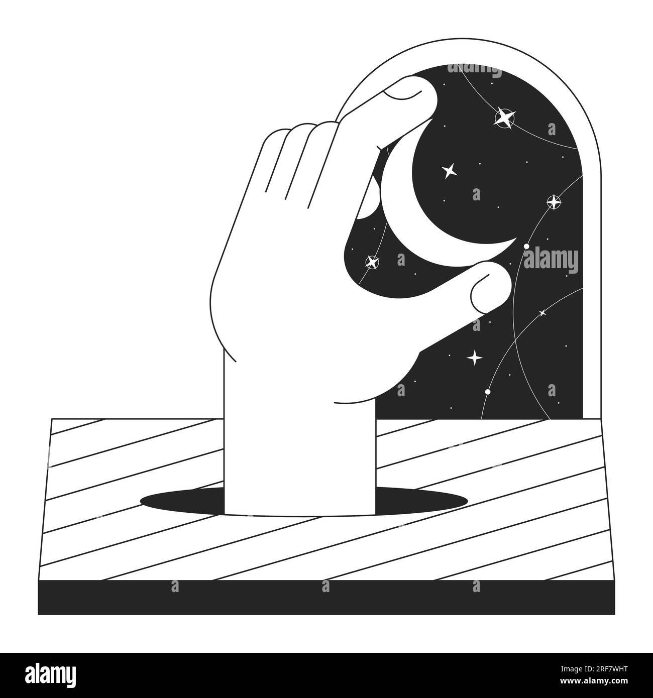 Hand crescent moon hi-res stock photography and images - Alamy