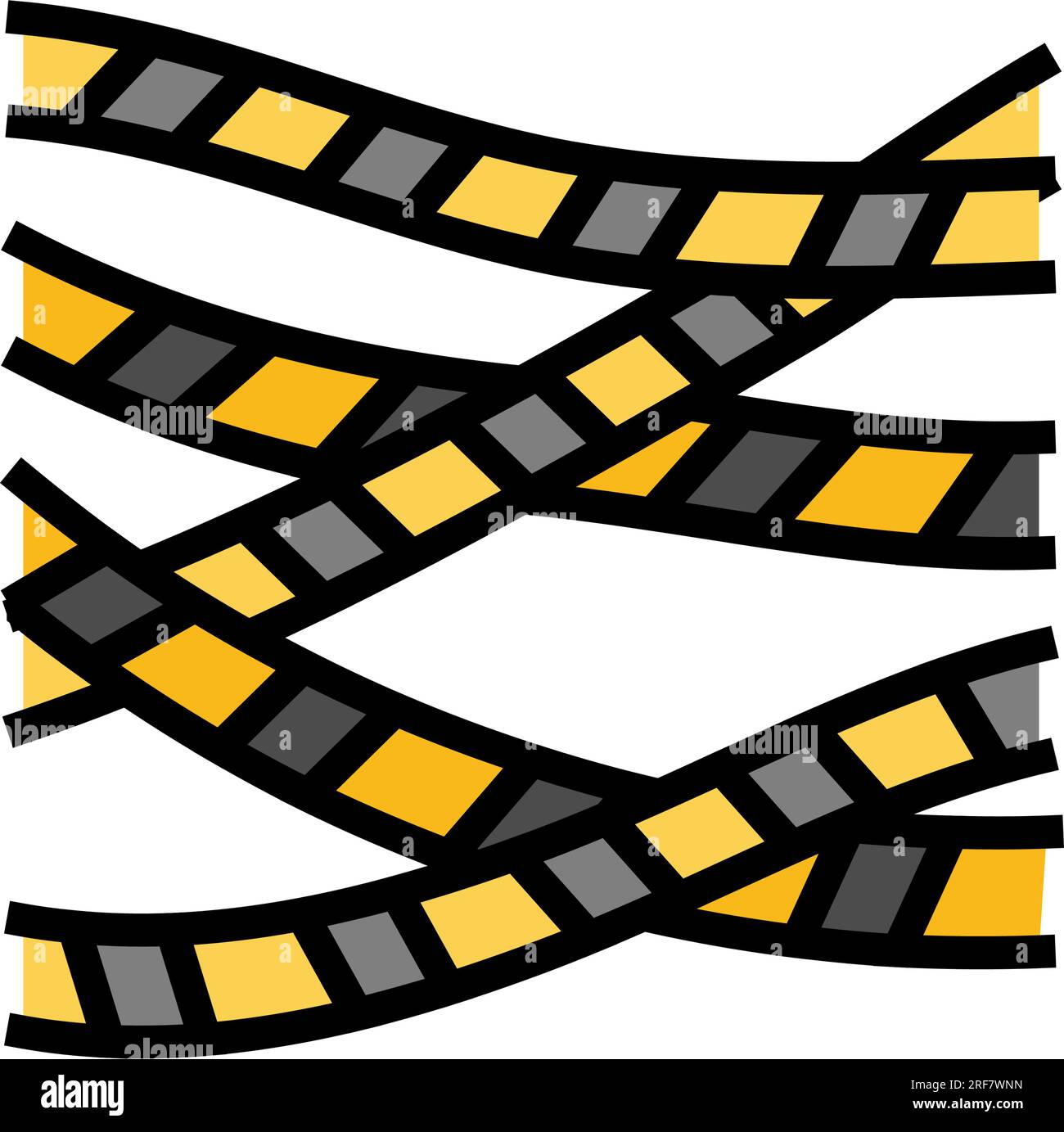 warning tape alert color icon vector illustration Stock Vector Image ...
