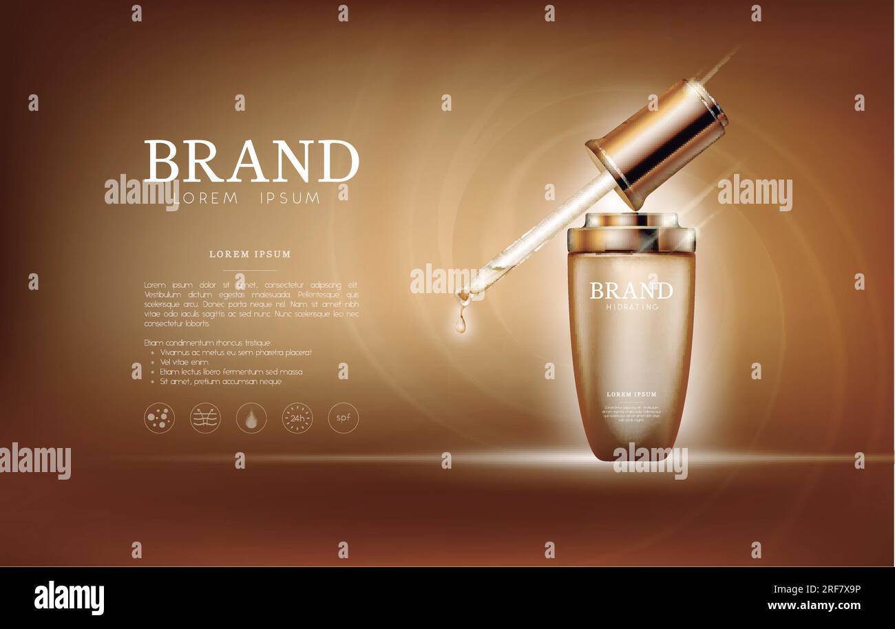 Moisturizing face serum in Stock Vector Images - Alamy