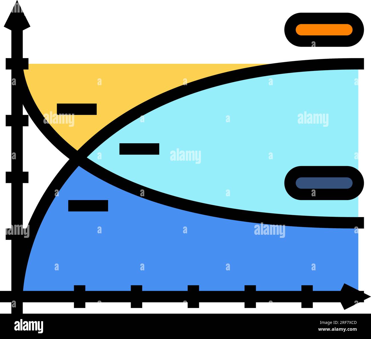 chemical reaction kinetics color icon vector illustration Stock Vector ...