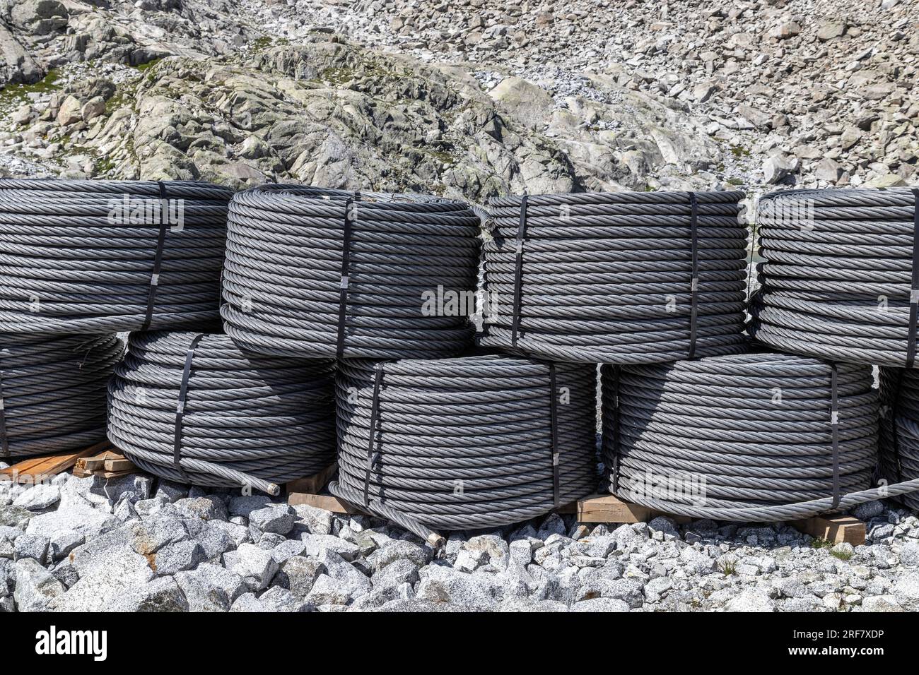 large hanks of steel cables Stock Photo - Alamy