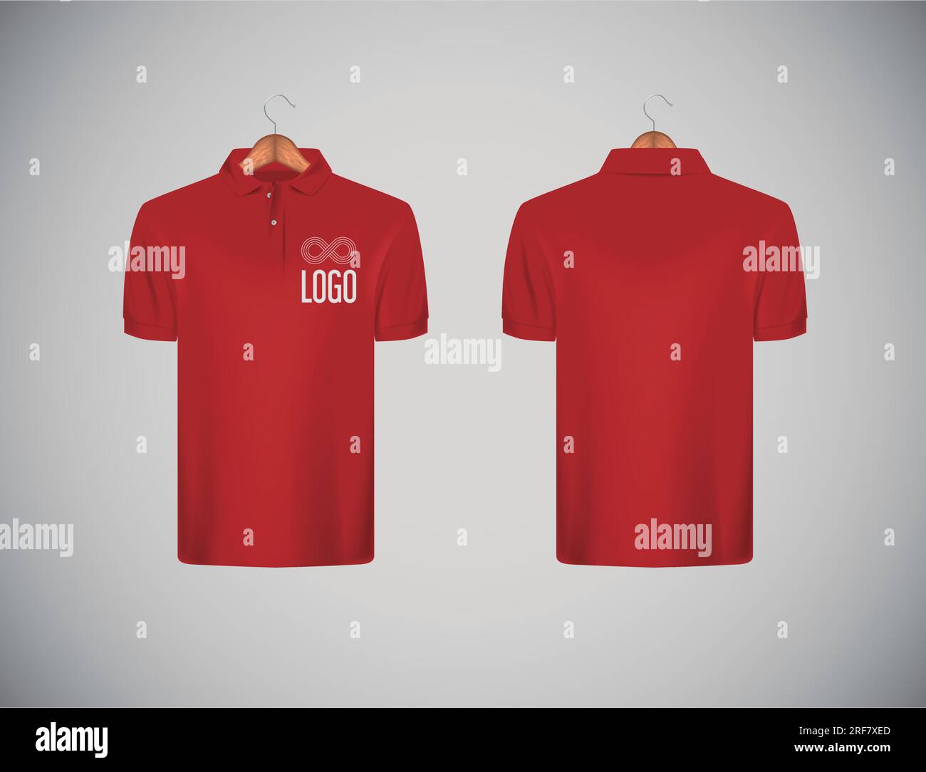 Men's slim-fitting short sleeve polo shirt with logo for advertising ...