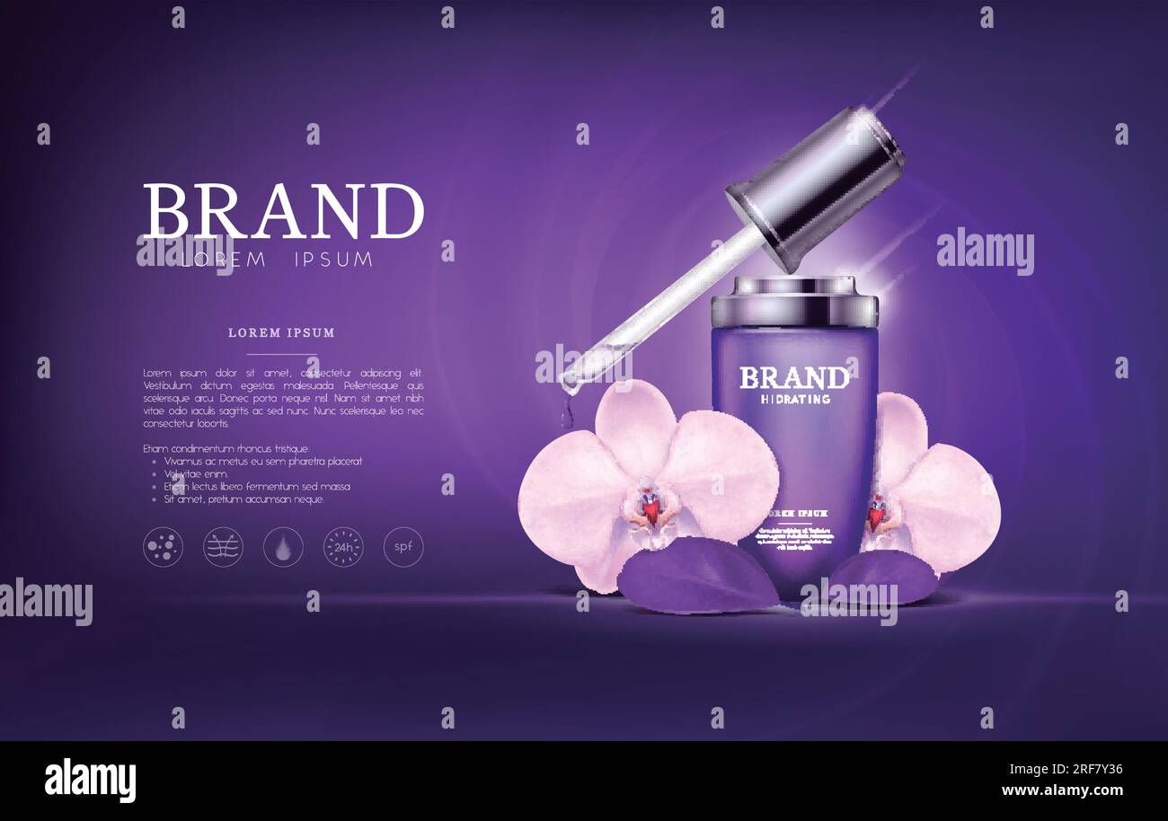 Flower essence in glass Stock Vector Images - Alamy