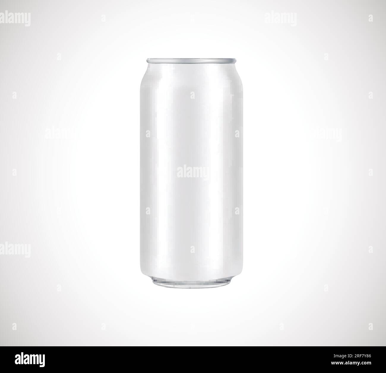 White can front view. Can vector visual 500 ml. For beer, lager ...