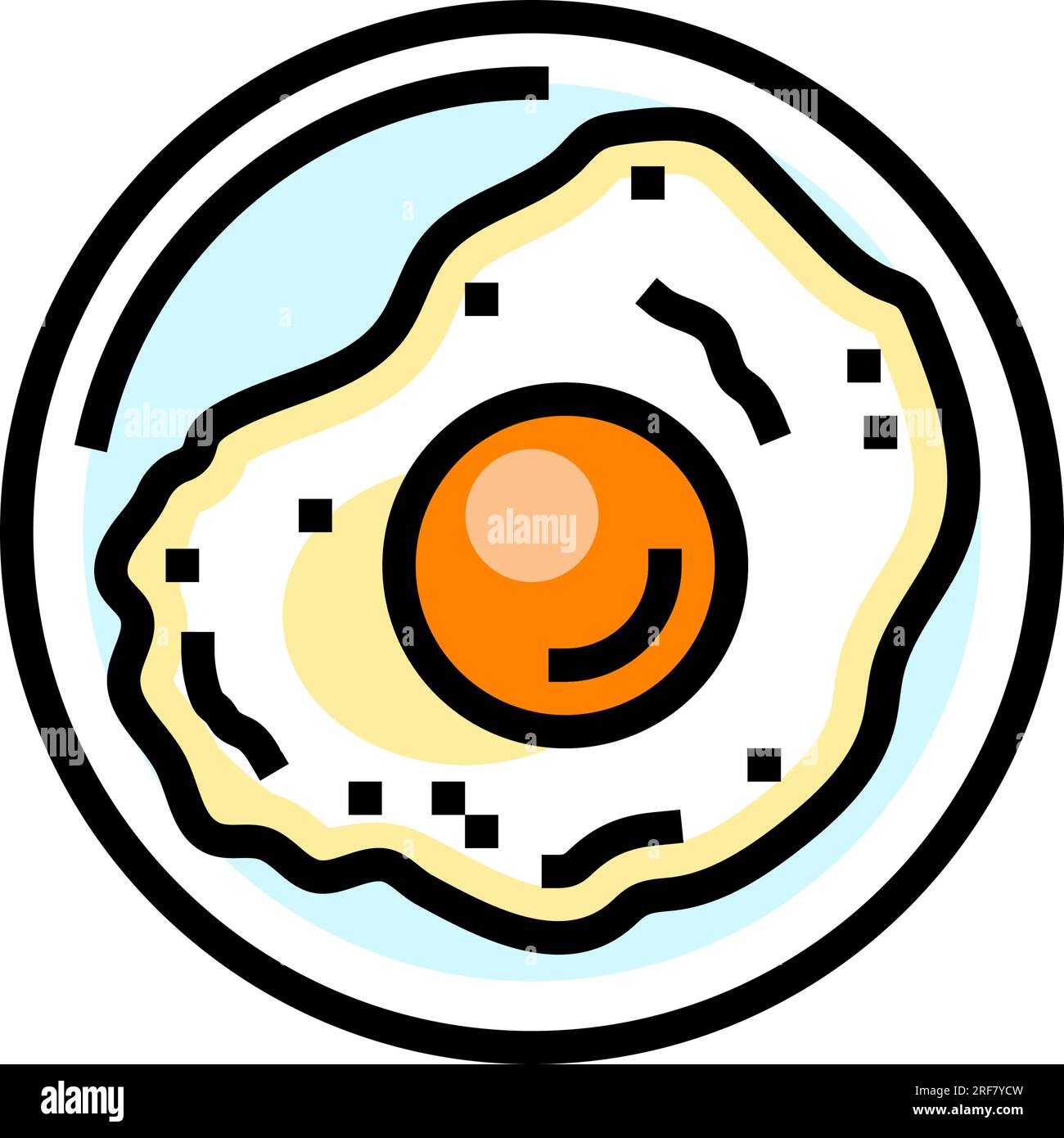 fried egg chicken color icon vector illustration Stock Vector Image ...