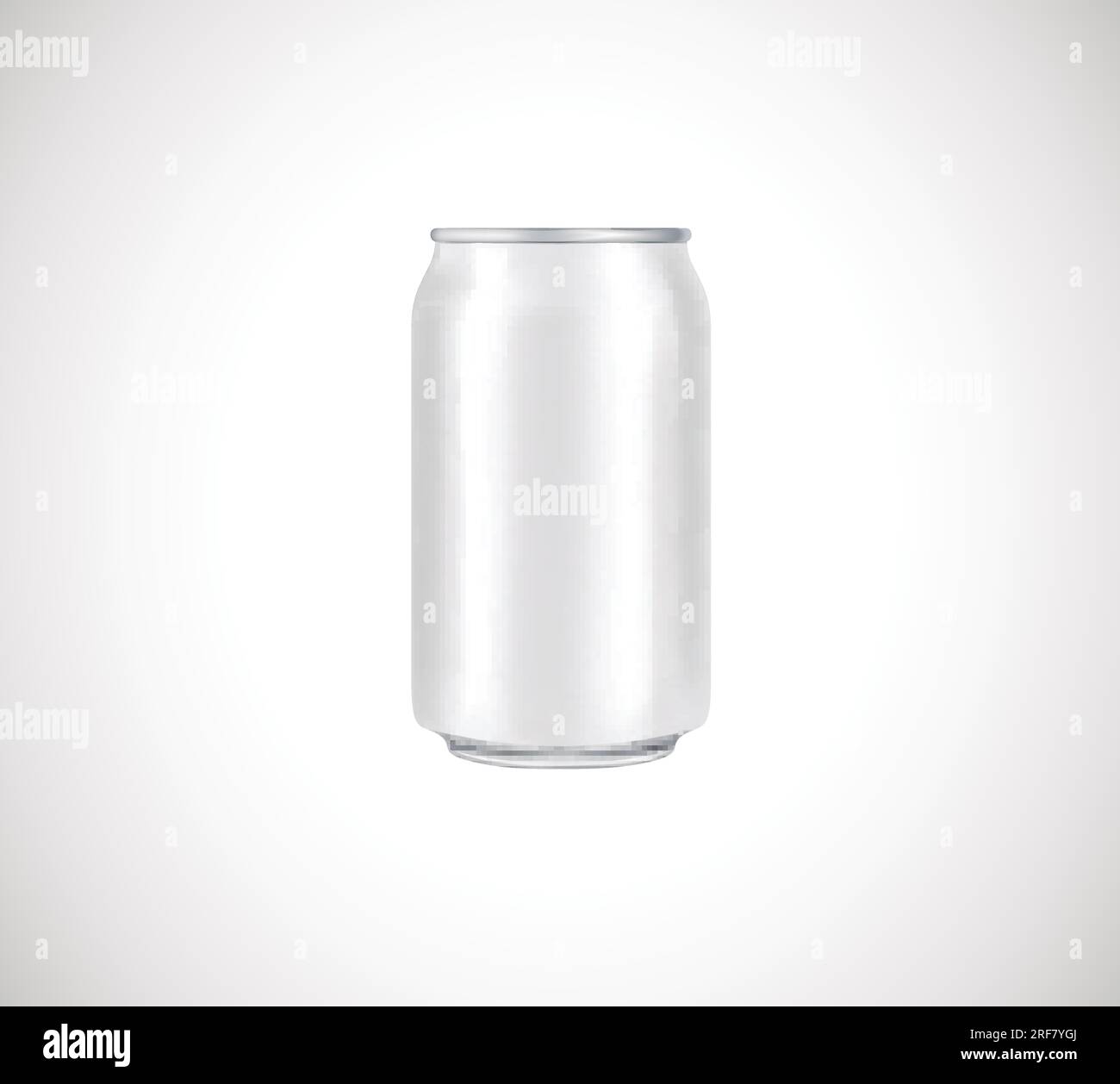 White can front view. Can vector visual 330 ml. For beer, lager ...