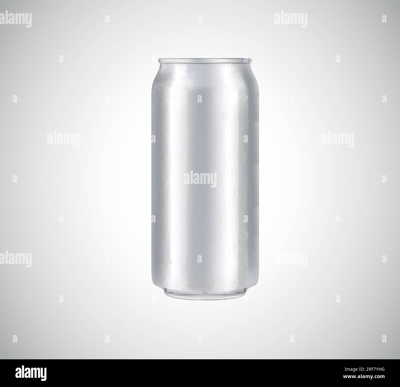 Metal can front view. Can vector visual 500 ml. For beer, lager ...