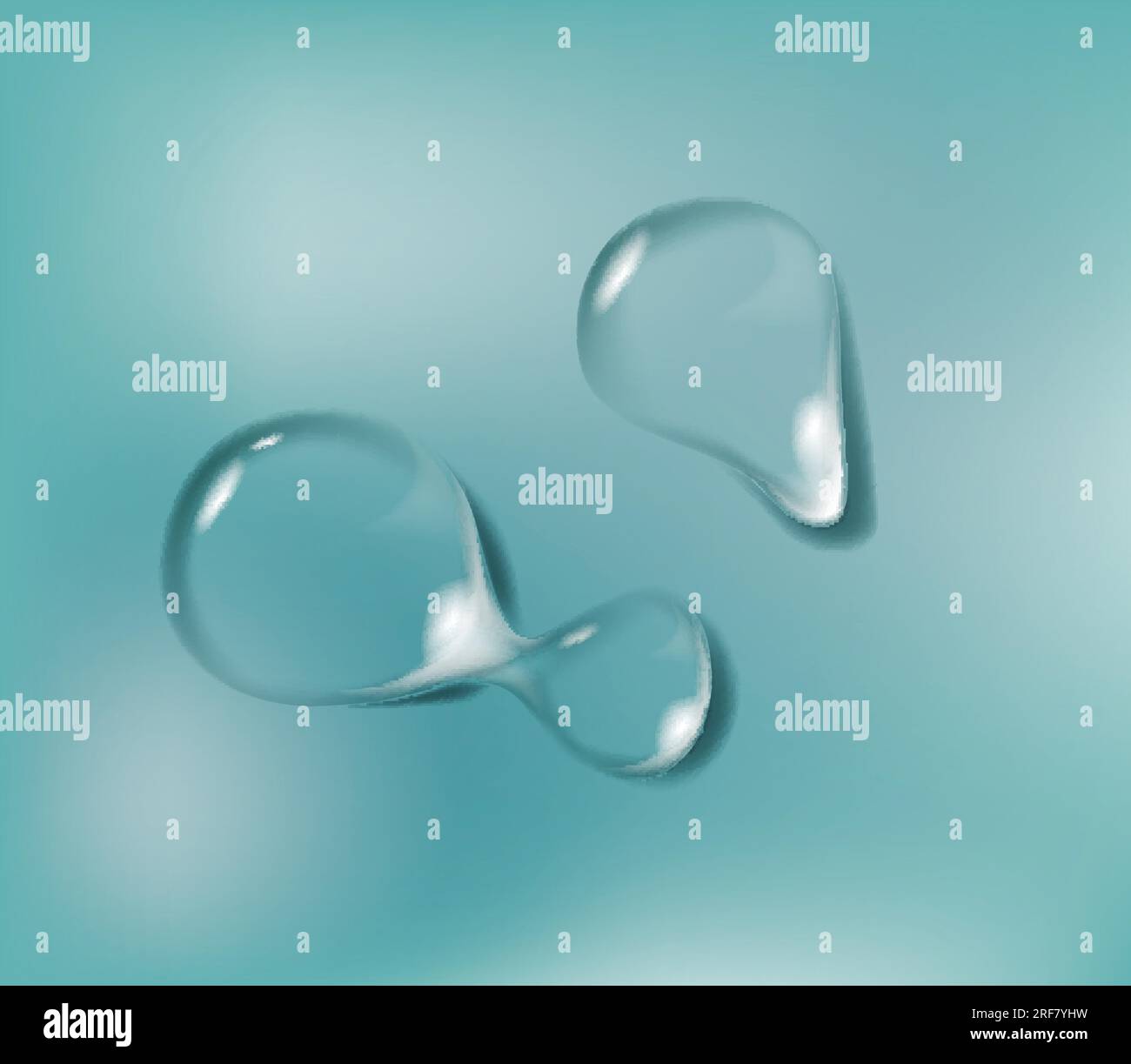 Realistic transparent Water drops set Stock Vector Image & Art - Alamy