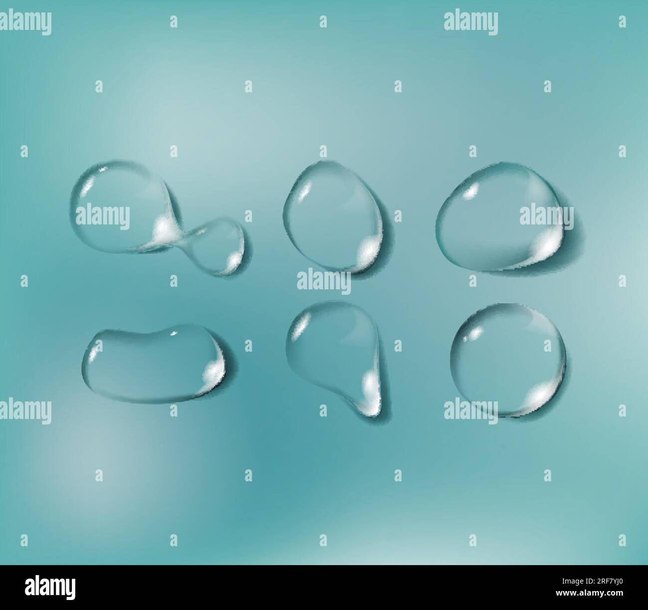 Realistic transparent Water drops set Stock Vector Image & Art - Alamy