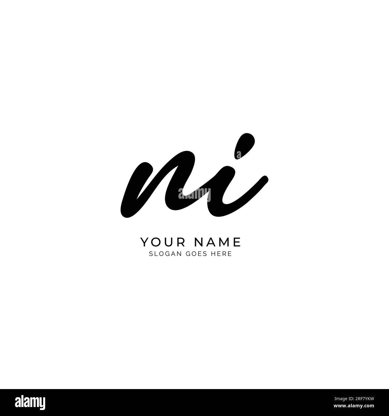N, I, NI Initial letter handwritten and signature vector image logo Stock Vector Image & Art - Alamy