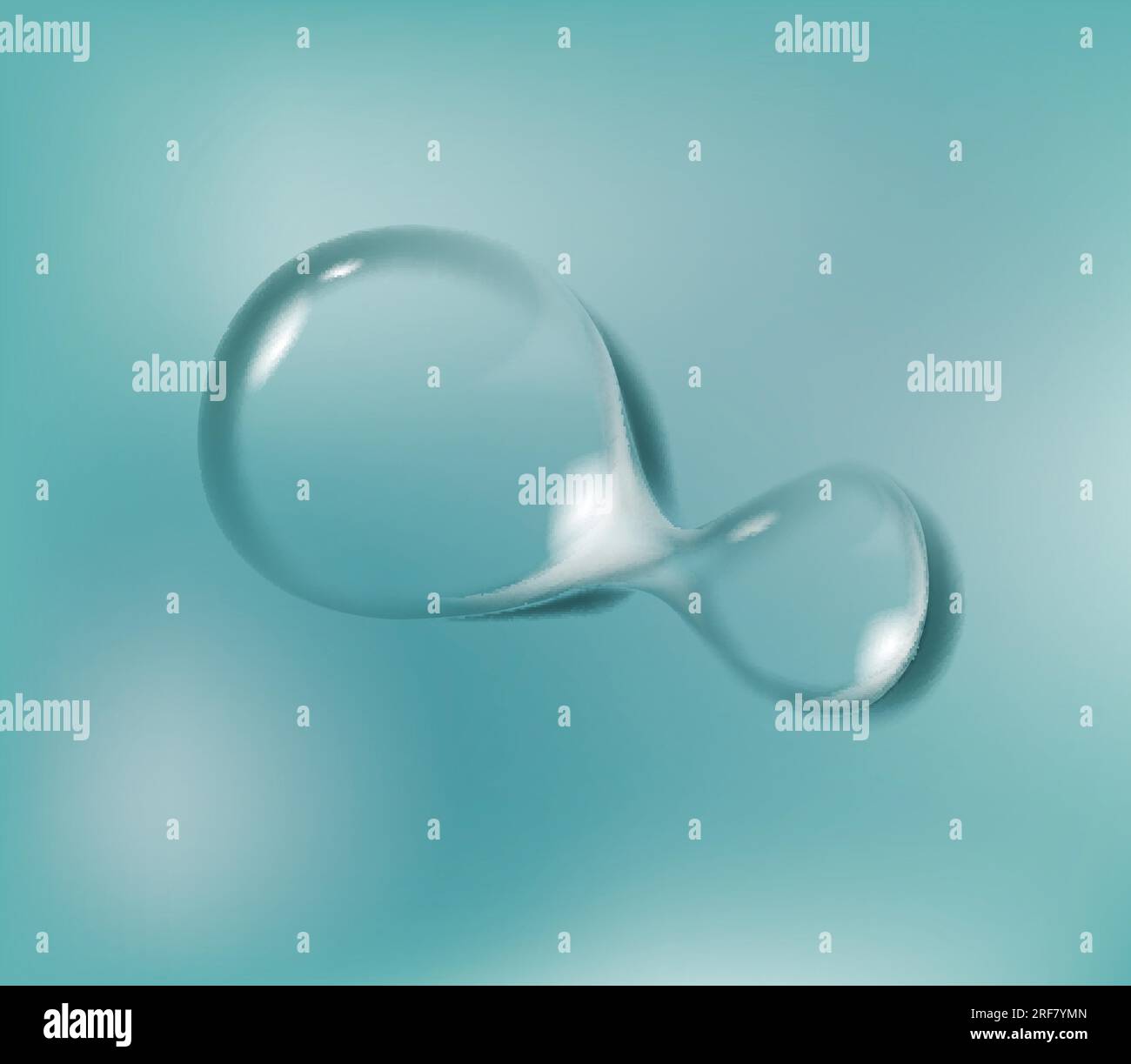 Transparent water drop on light isolated Stock Vector Image & Art - Alamy