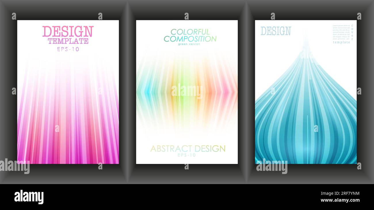 Colorful gradient background. A set of layouts for covers, brochures ...