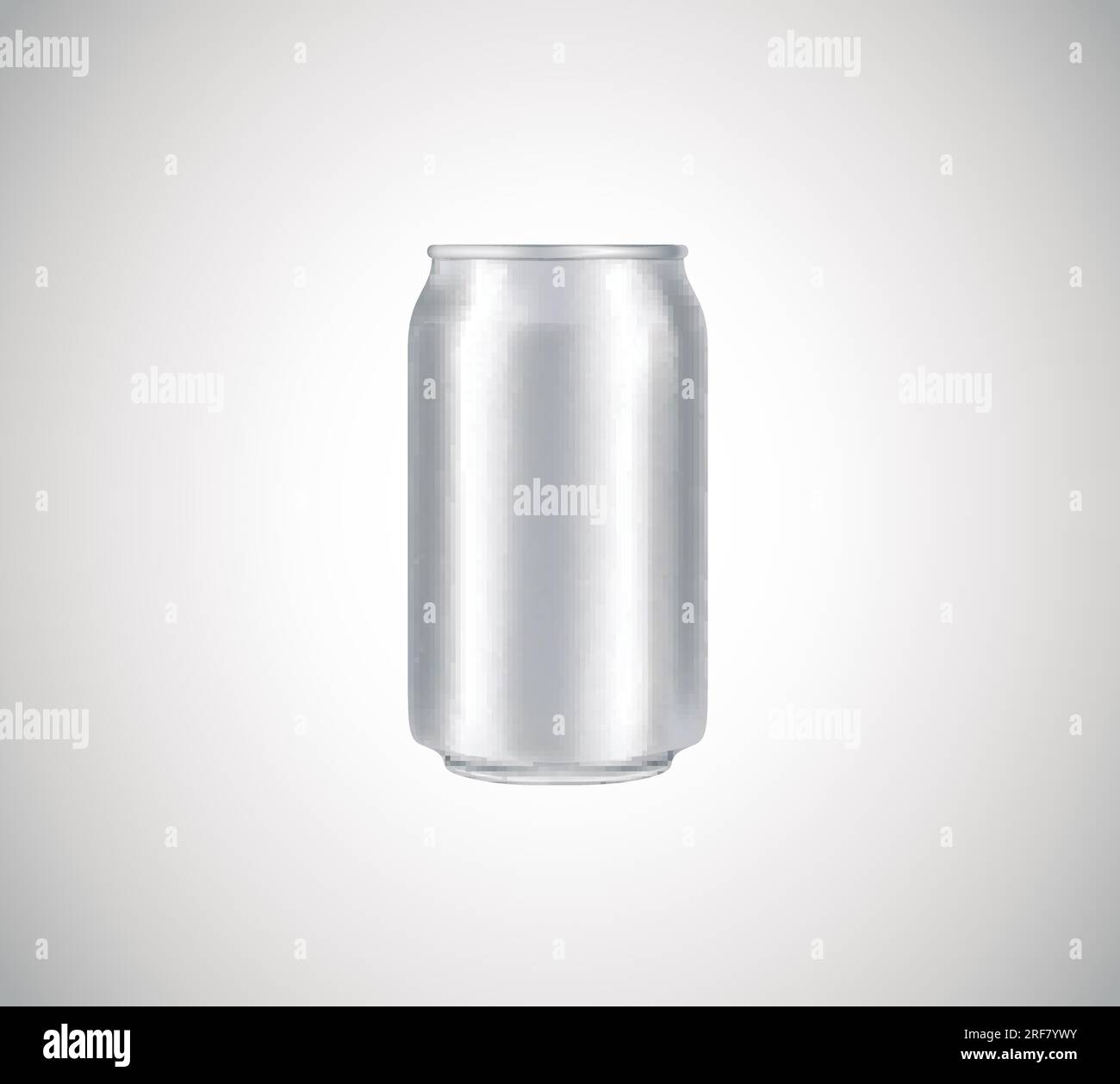 Metal can front view. Can vector visual 330 ml. For beer, lager ...