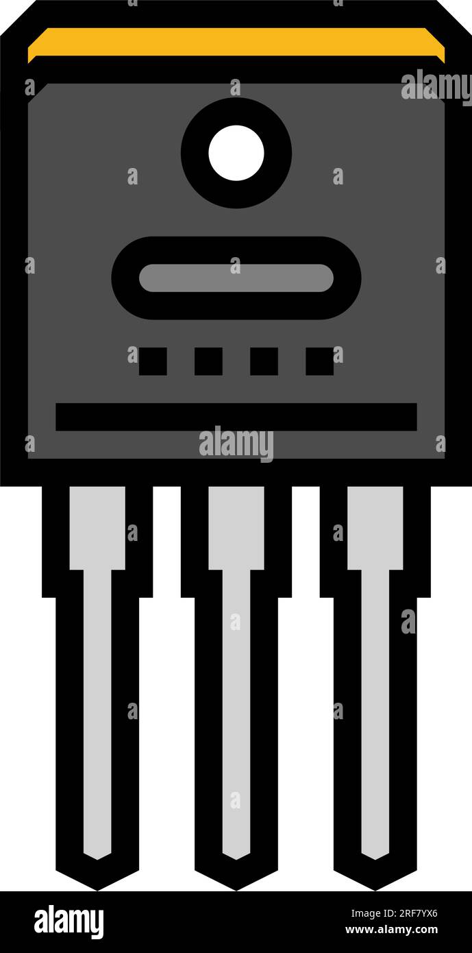 transistor electrical engineer color icon vector illustration Stock ...
