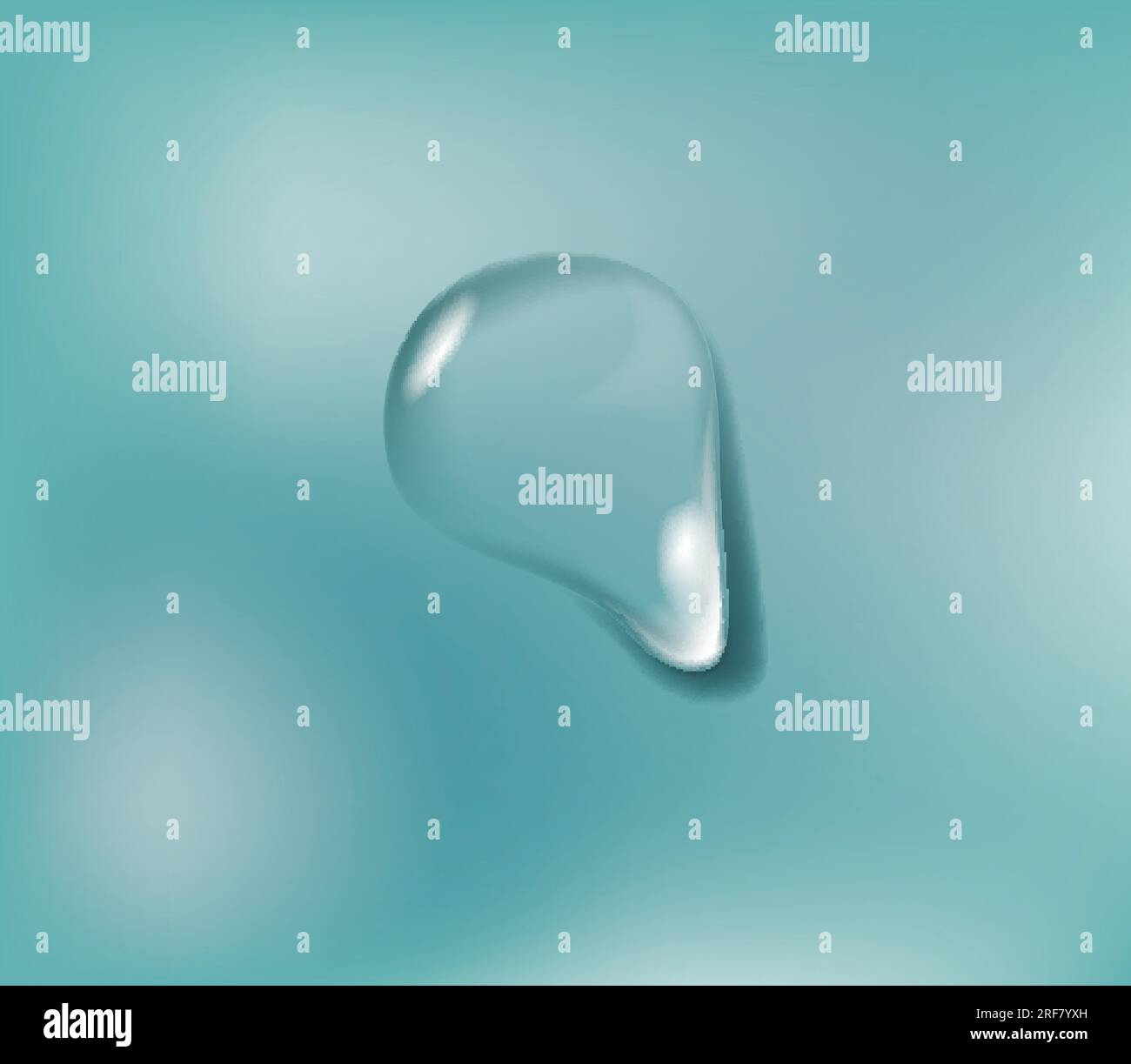 Transparent water drop on light isolated Stock Vector Image & Art - Alamy