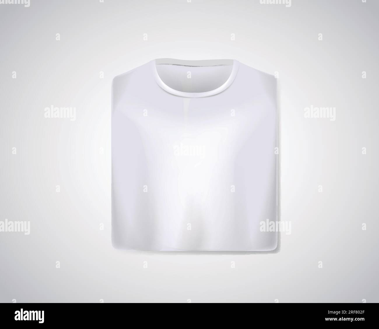 White folded t-shirt mockup isolated Stock Vector Image & Art - Alamy