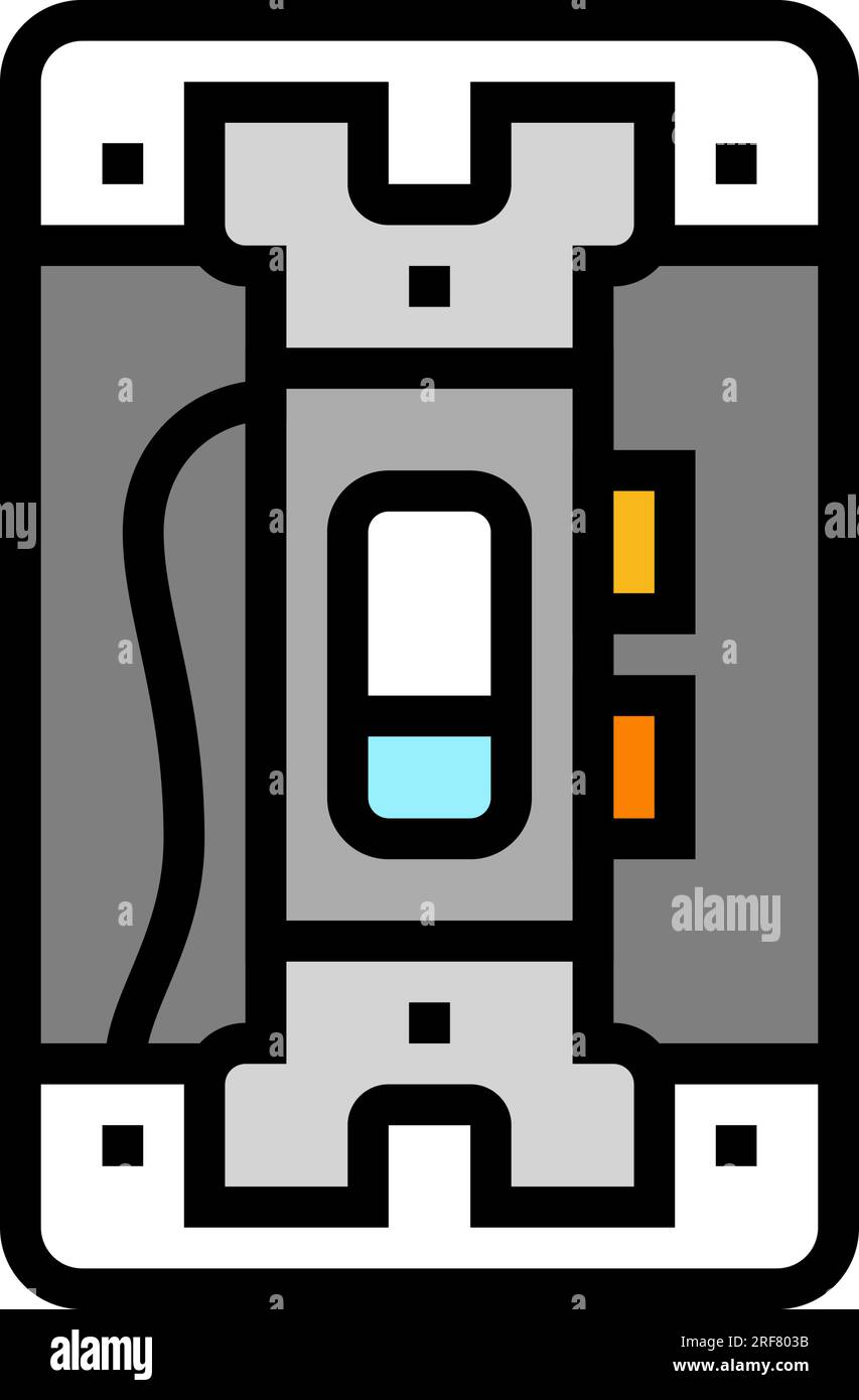 electric switch electrical engineer color icon vector illustration ...