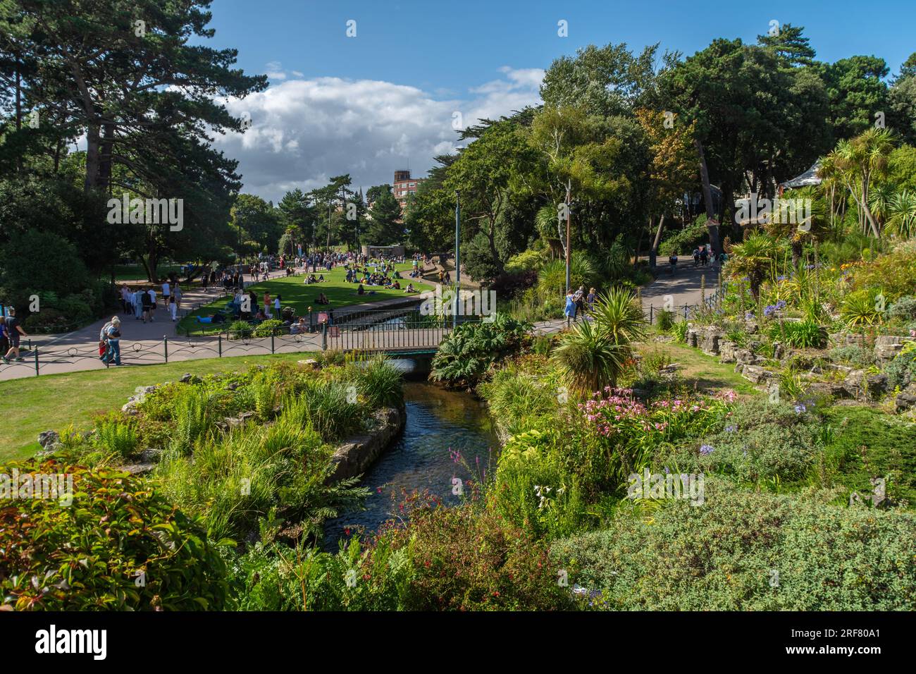 Lower Gardens, Bournemouth, UK - July 29th 2023: The Bourne Stream ...
