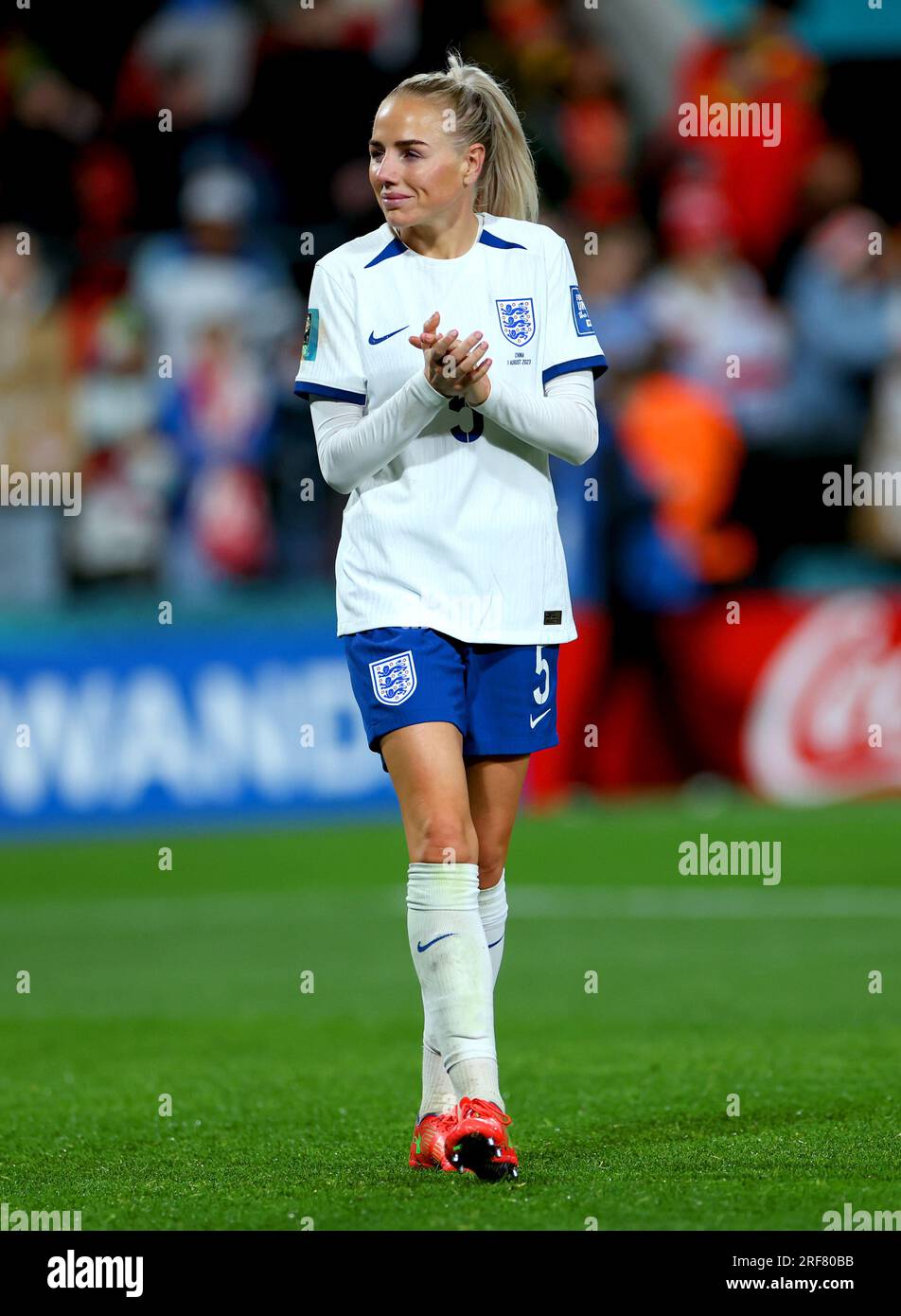 England's Alex Greenwood applauds the fans at the end of the FIFA Women ...