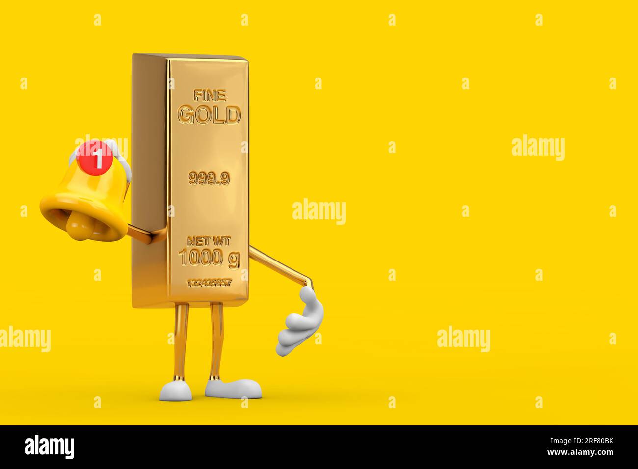 Golden Bar Cartoon Person Character Mascot witn Cartoon Social Media ...