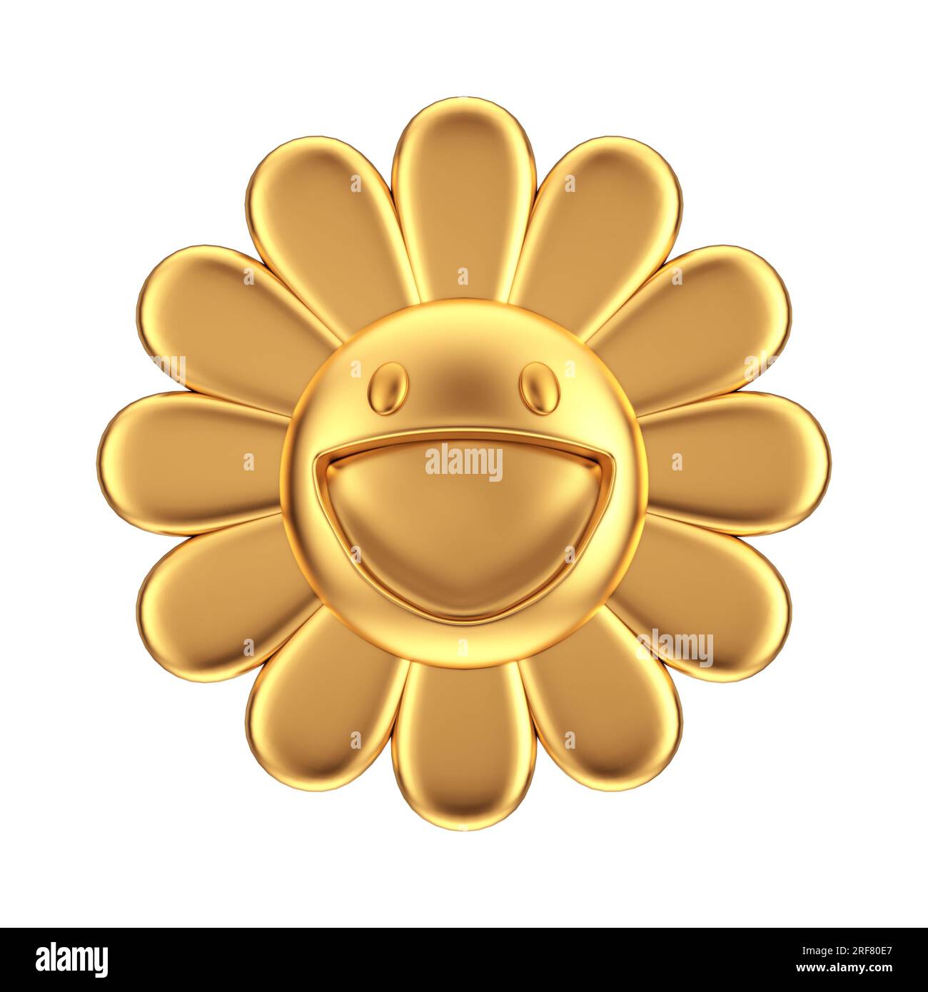 Golden Cartoon Funny Smiling Sun Icon Character on a white background ...