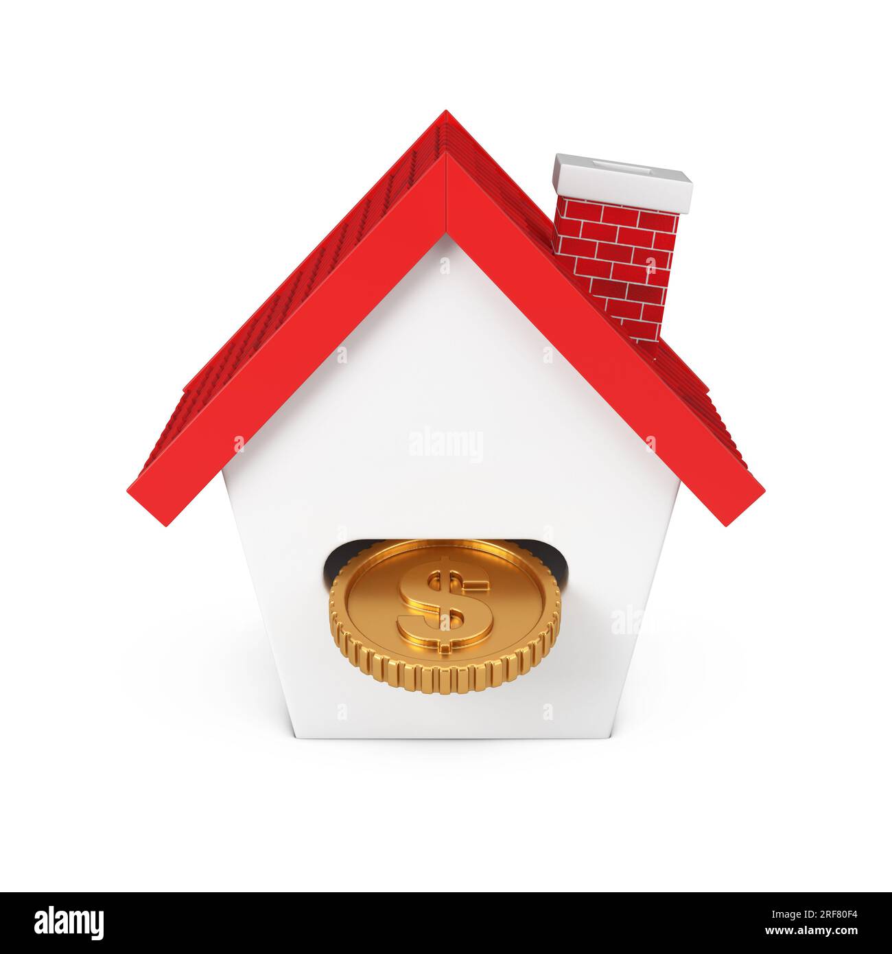 Real Estate Investment Concept. House in Shape of Piggy Bank with ...