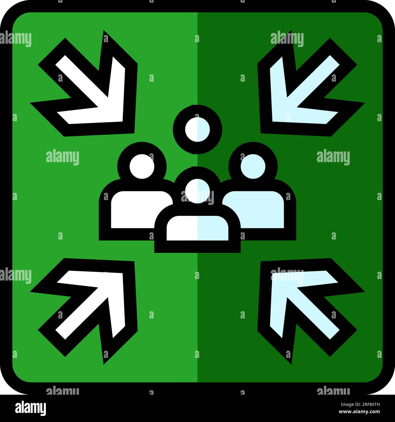 fire assembly point emergency color icon vector illustration Stock ...