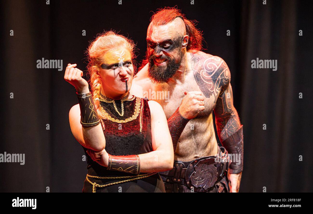 Edinburgh, United Kingdom. 01 August, 2023 Pictured: Mythos: Ragnarök ...
