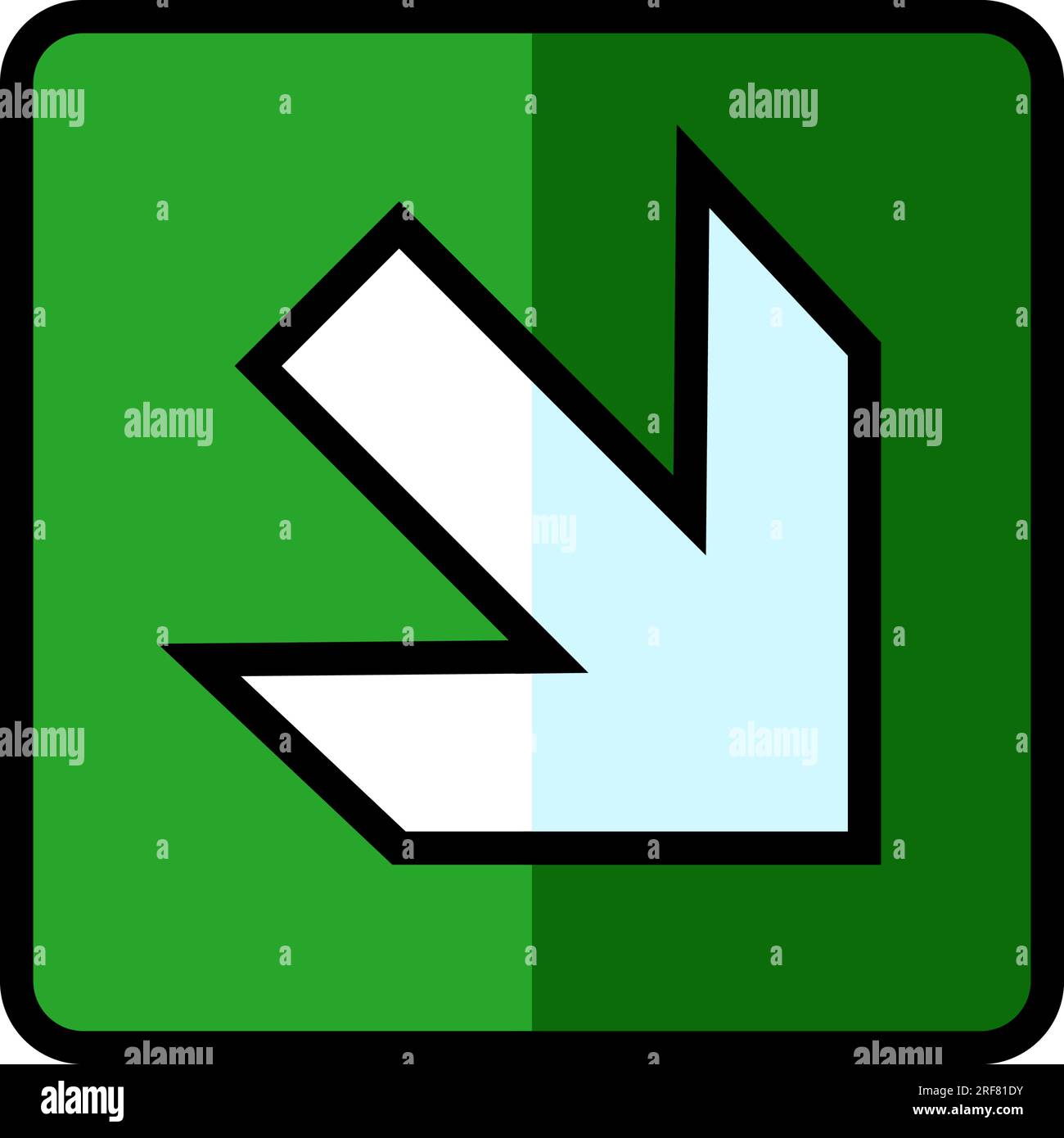 white up down stairway arrow emergency color icon vector illustration ...