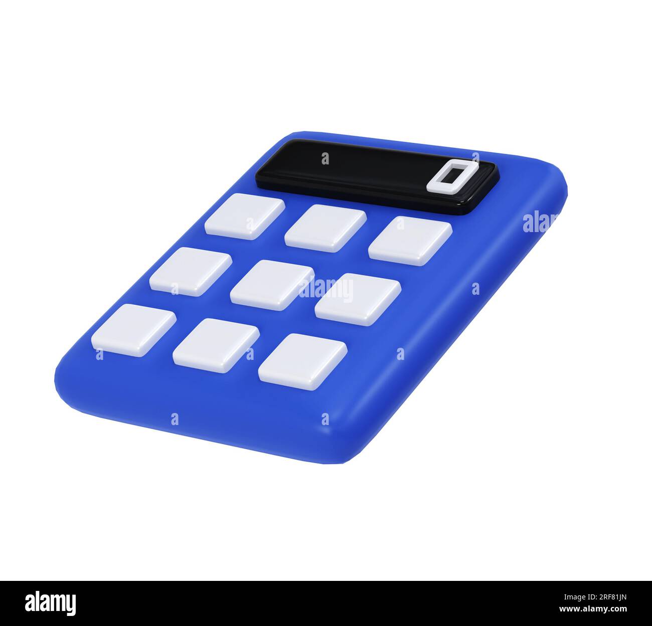 3d calculator icon school office isolated with clipping path. Object on ...