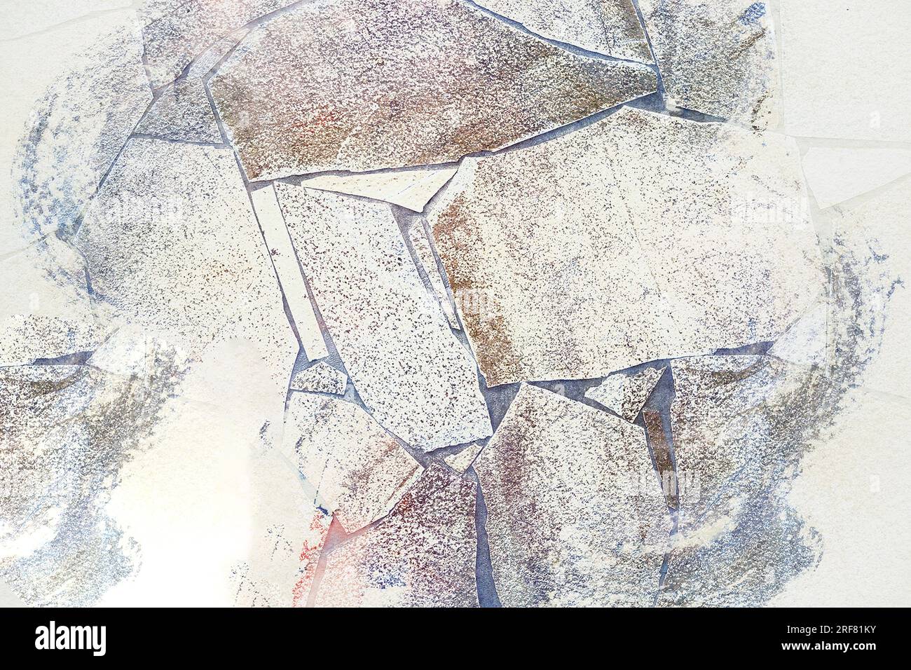 Floor from quarry stone slabs in water colors as background or ...