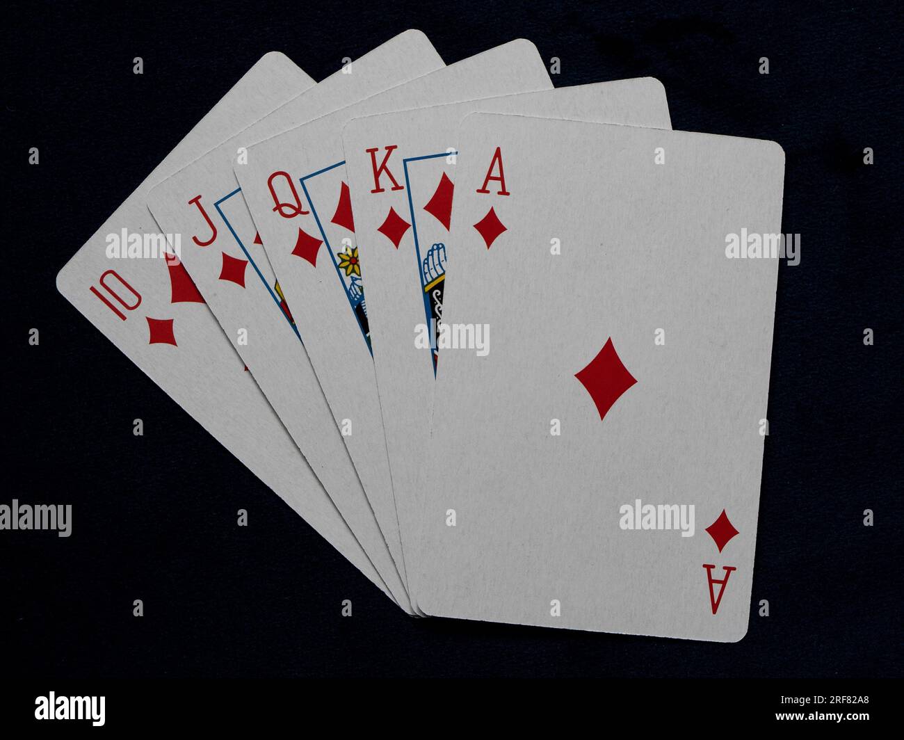 Illustration Photo of Gambling Cards. Set of Cards Shows a Royal Flush ...