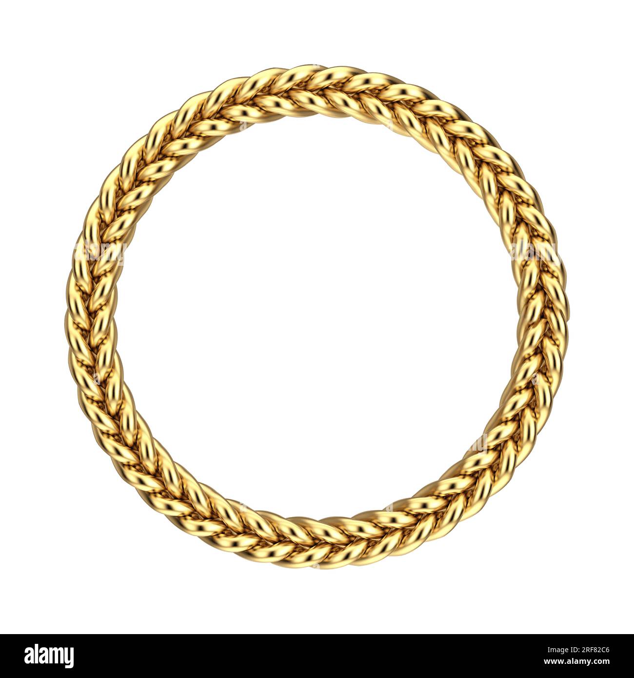 Metal Golden Rope in Shape of Circle with Free Space for Your Design on ...