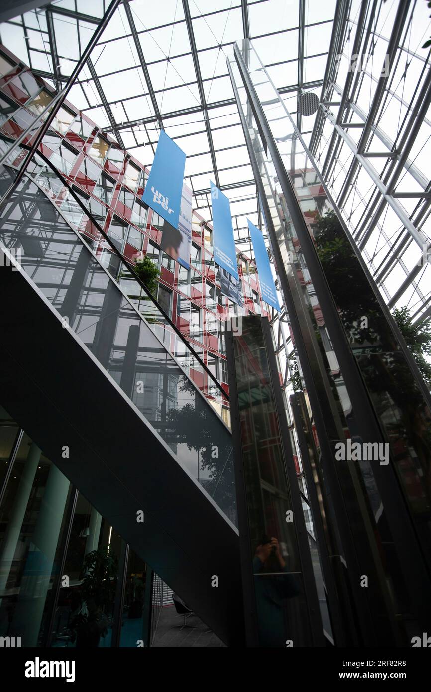 Entrance area of the Uniper corporate headquarters, feature, marginal ...