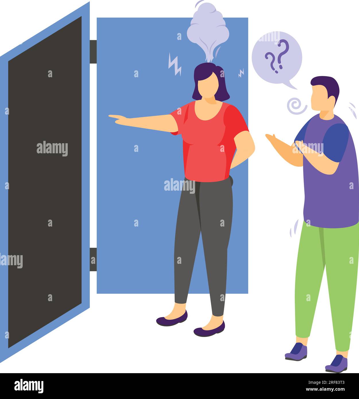 get lost or go away concept, Leave me alone vector color icon design ...