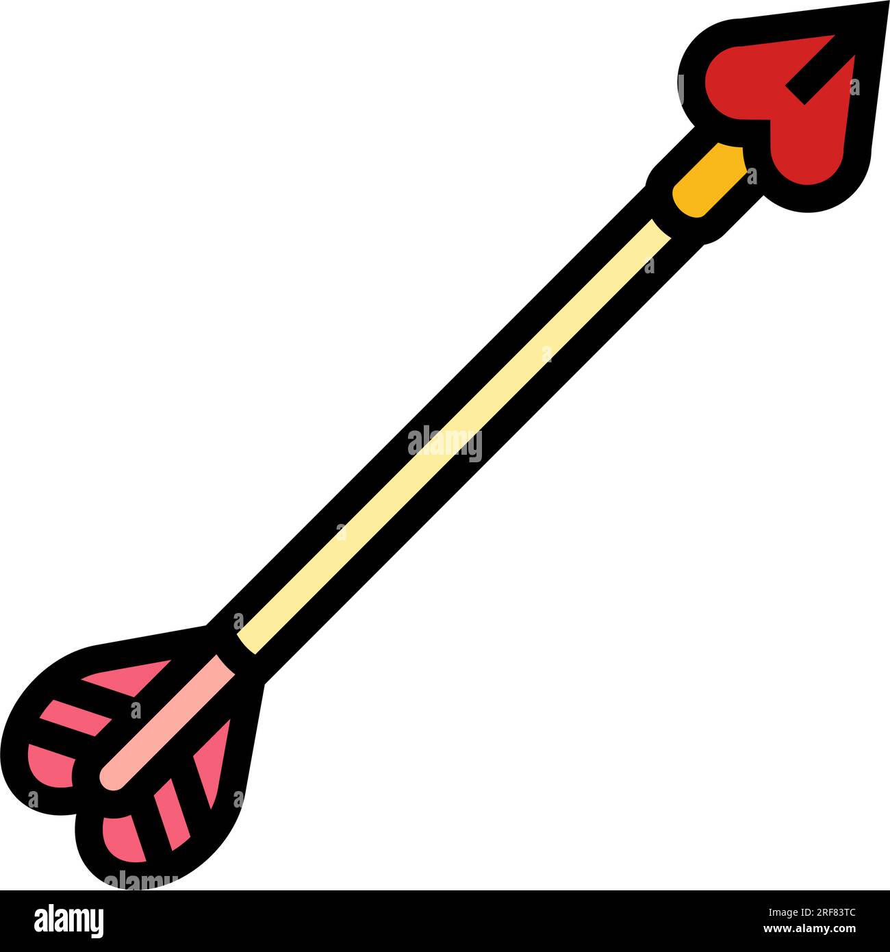 cupid arrow love color icon vector illustration Stock Vector Image ...