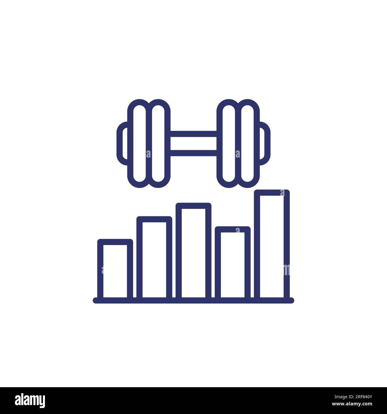workout icon with a graph, line vector Stock Vector Image & Art - Alamy