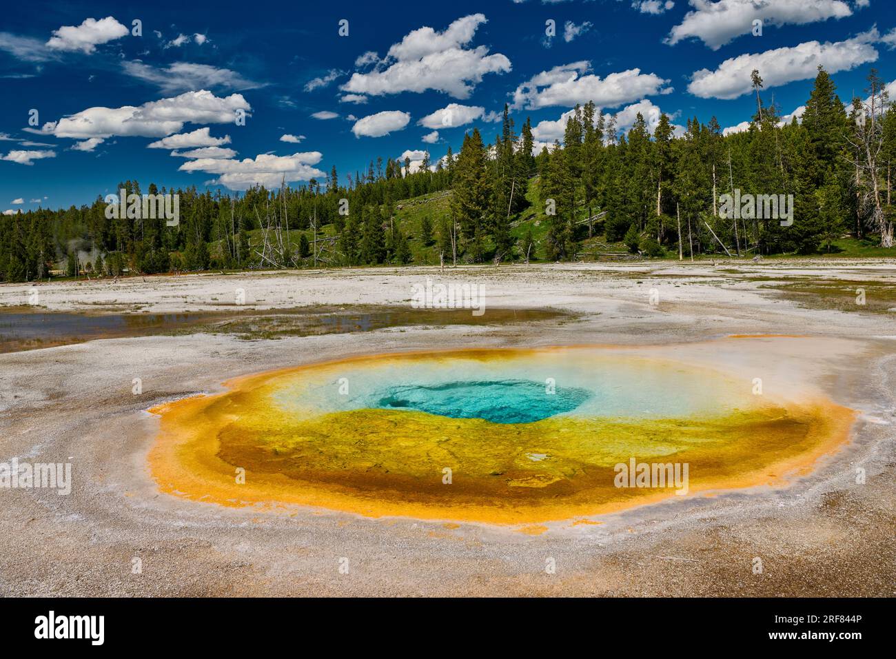 Chromatic Pool, Upper Geyser Basin, Yellowstone National Park, Wyoming ...