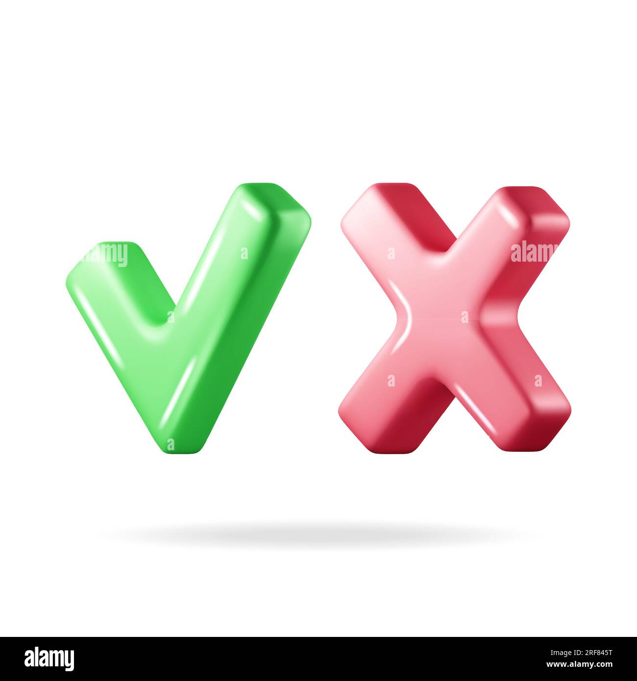 3D Right and Wrong Button Shape Stock Vector Image & Art - Alamy