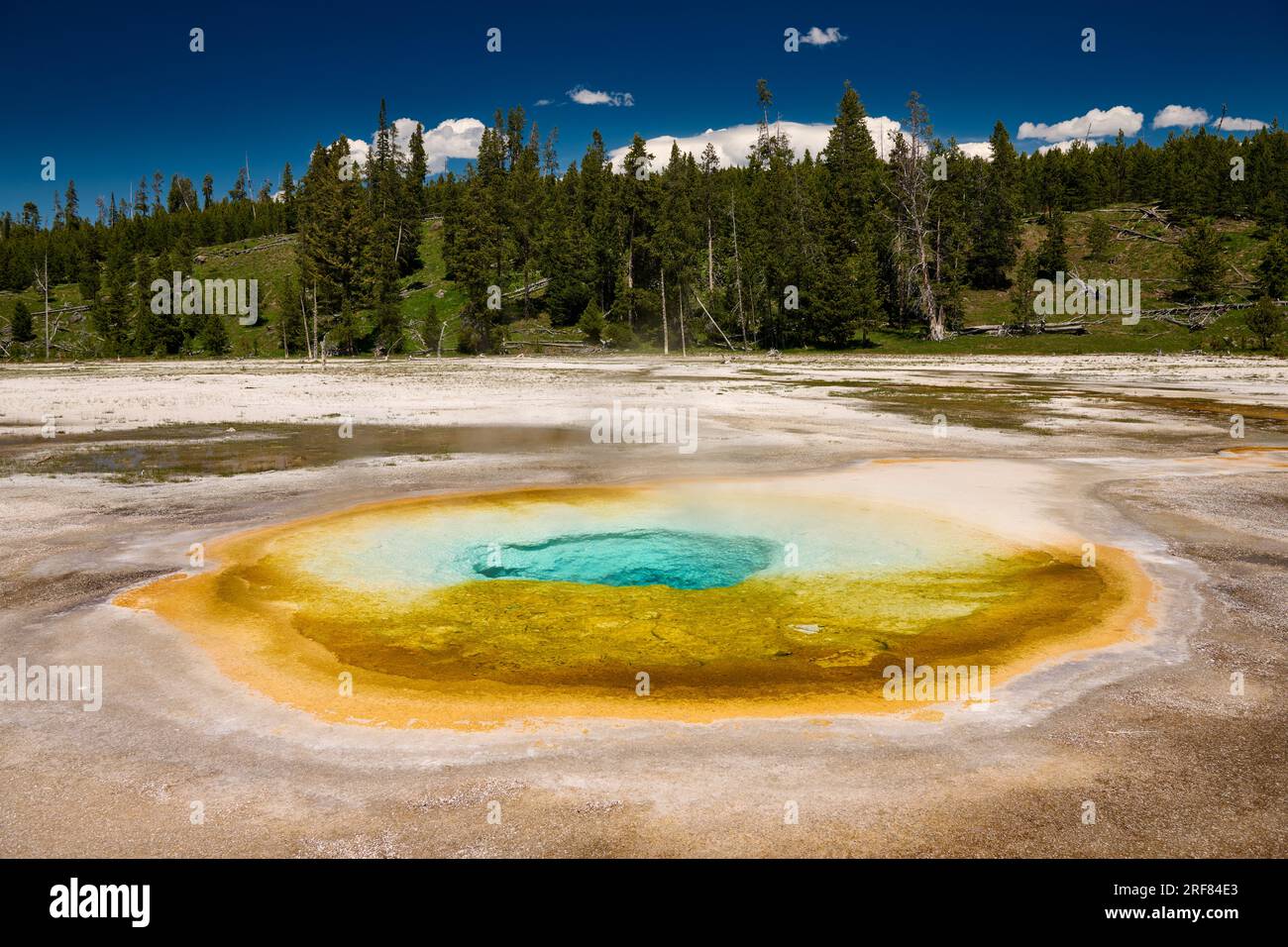 Chromatic Pool, Upper Geyser Basin, Yellowstone National Park, Wyoming ...