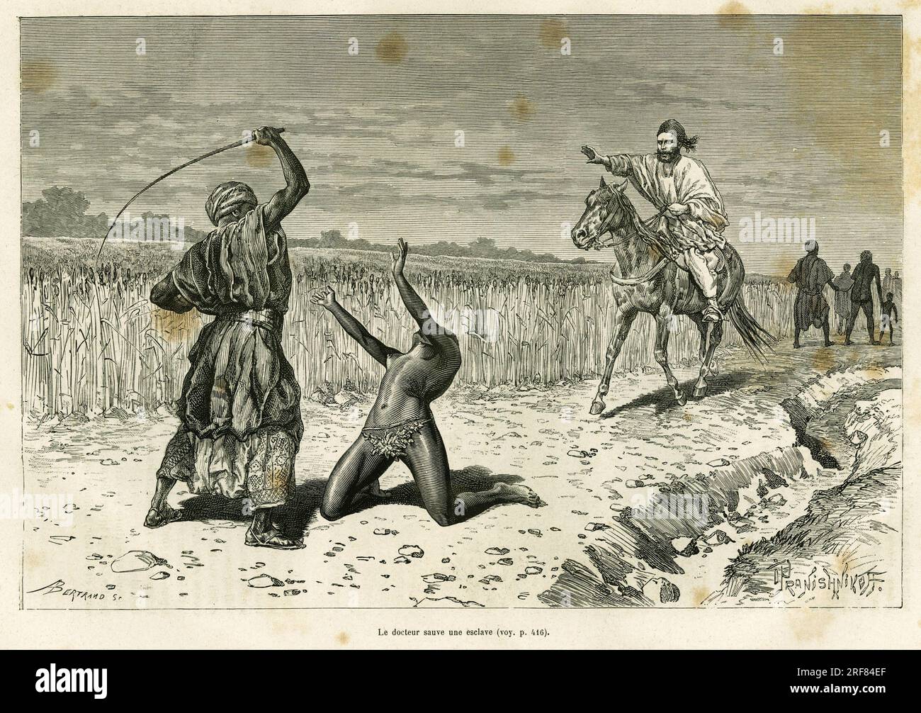Le docteur Nachtigal sauve une jeune esclave epuisee, que le marchand d ...