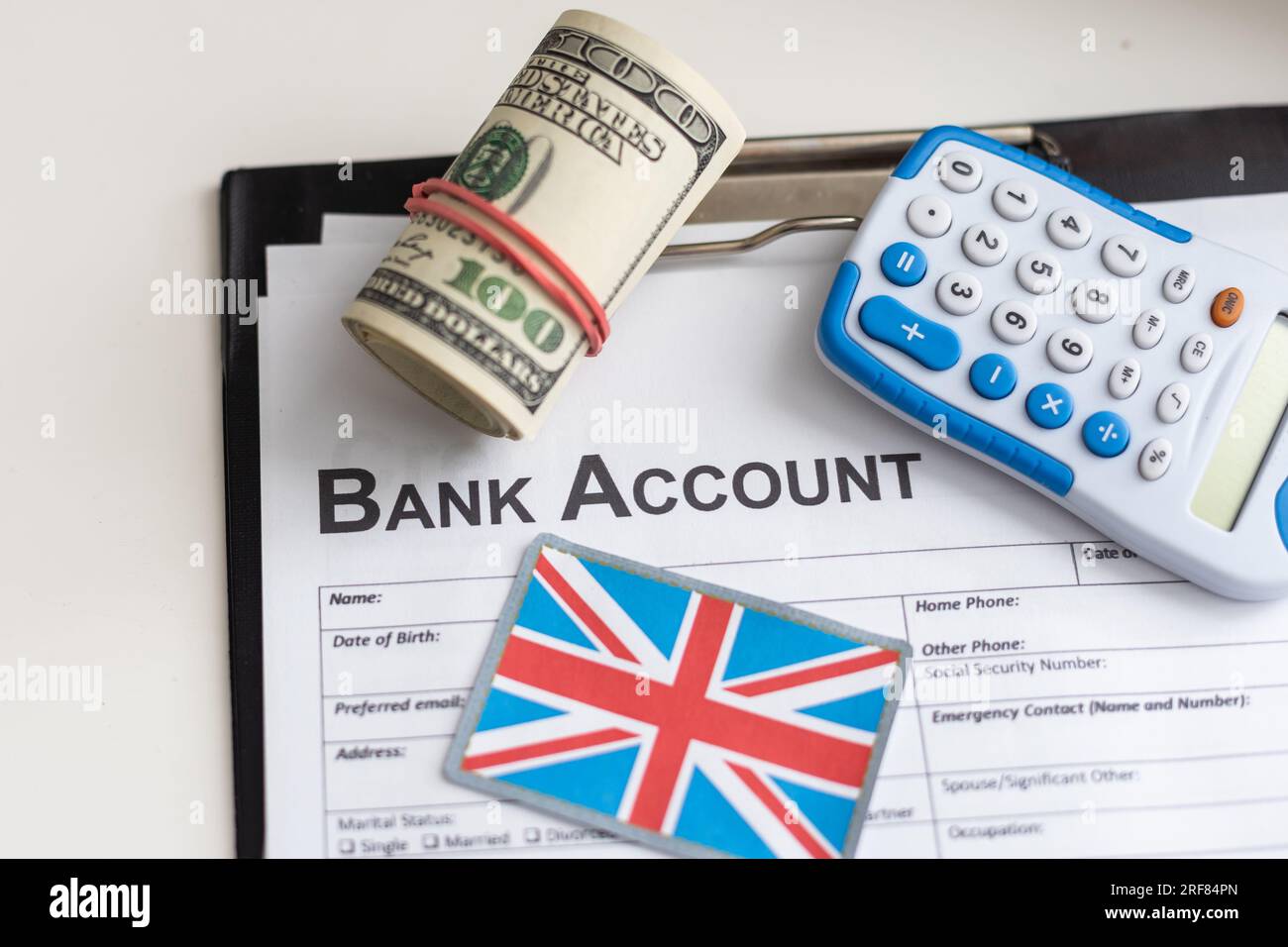 File folder with the word Bank Stock Photo - Alamy