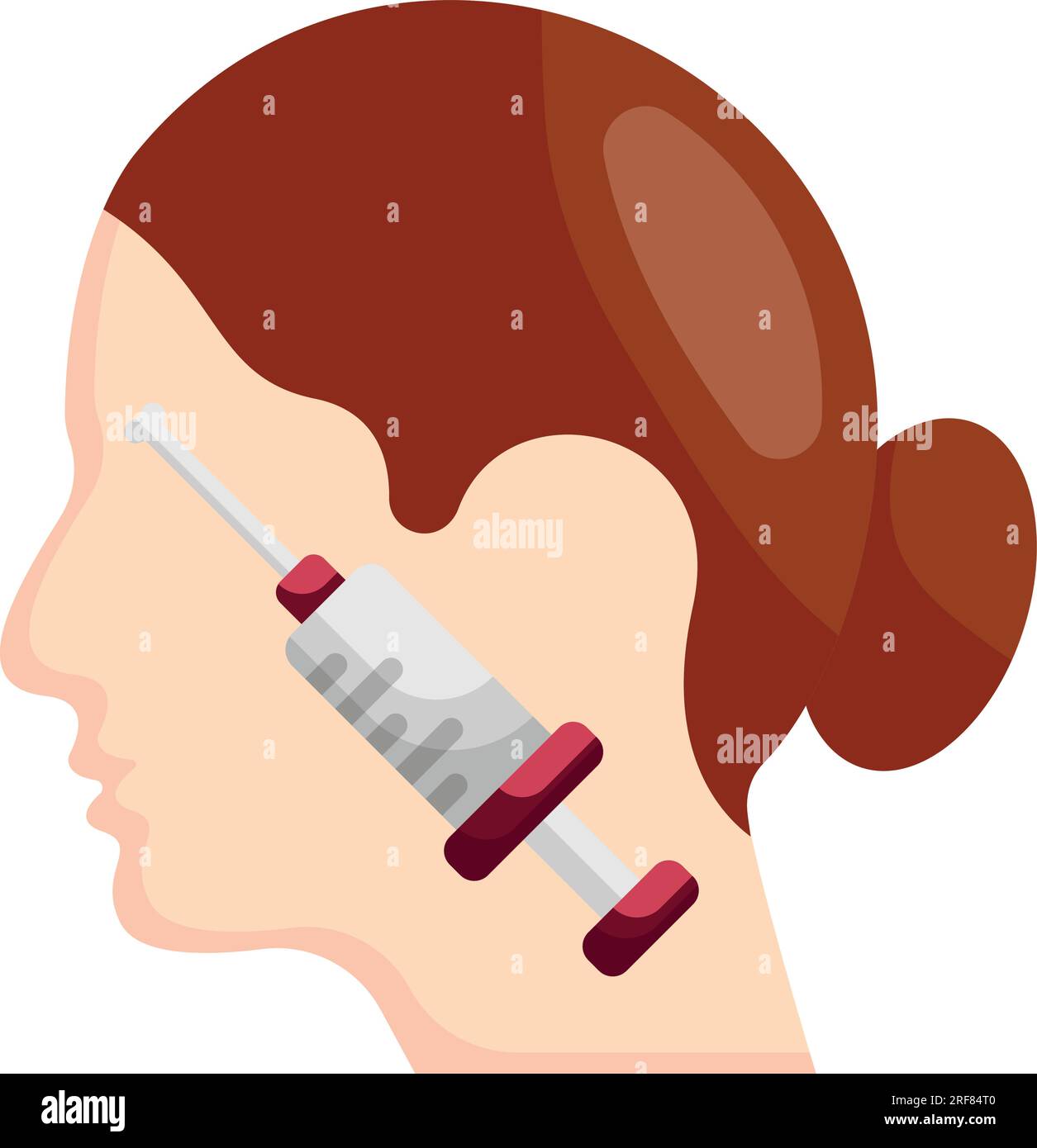 Botox for a slimmer jawline vector icon design, beauty and personal ...