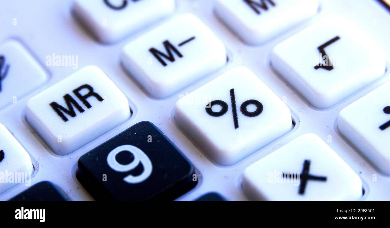 closeup digital calculator electronic office supplies for calculating ...