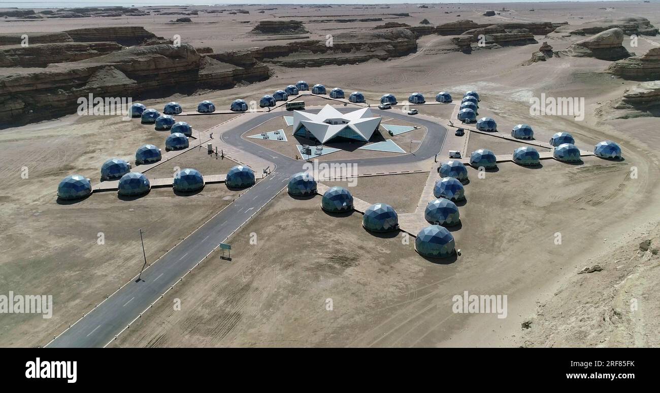 GOLMUD, CHINA - JULY 21, 2023 - This aerial photo shows the lonely Star ...