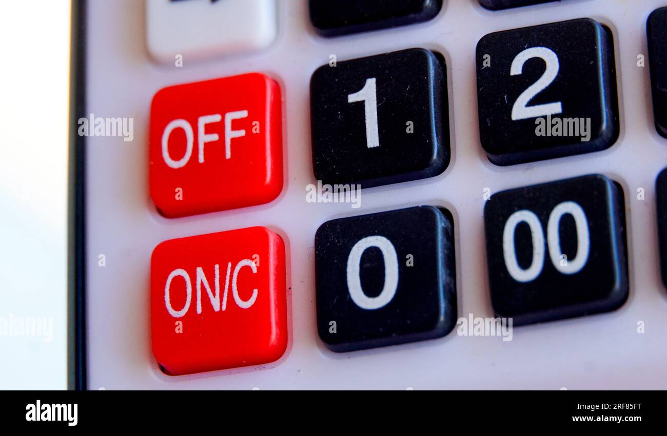 closeup digital calculator electronic office supplies for calculating ...