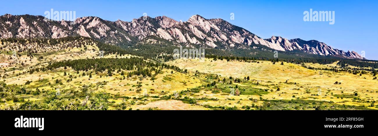 The Flatirons of South Boulder as viewed from Eldorado Spring trail ...