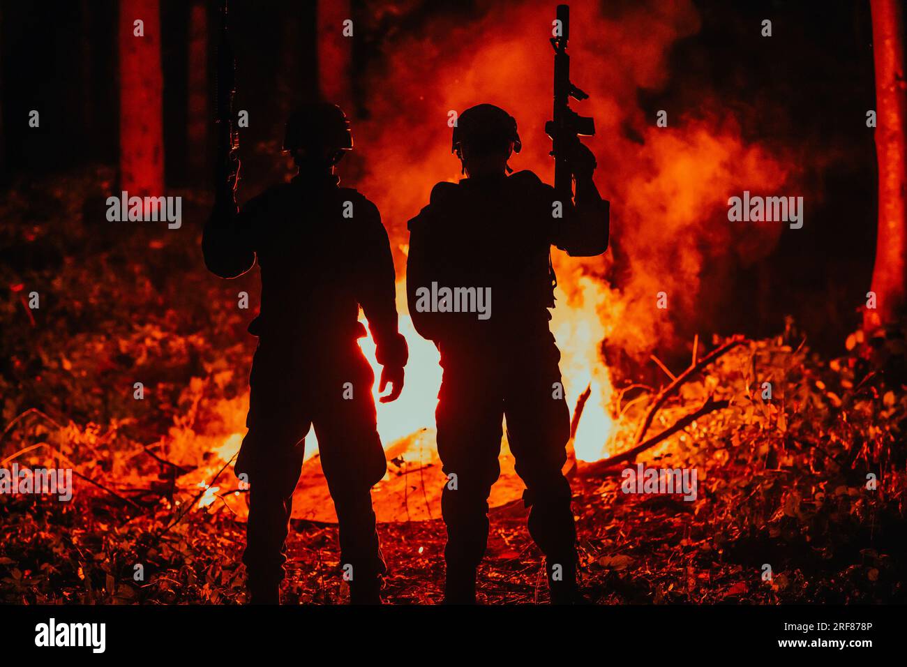 Special marines military forces squad soldiers group portrait after ...