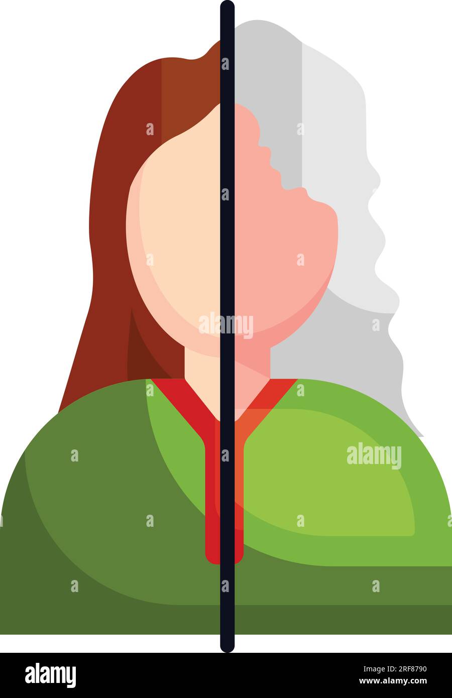 Girl Face with Comparison vector icon design, beauty and personal care ...